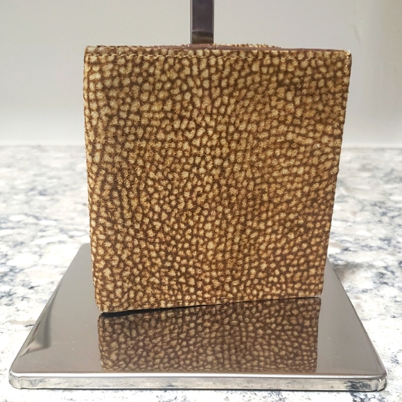 Borbonese | Bags | Borbonese Quail Pattern Suede Bifold Wallet | Poshmark